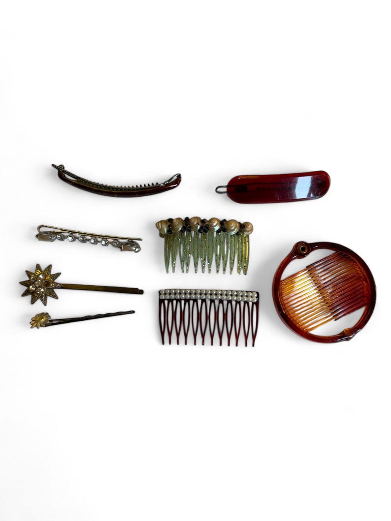 Vintage Hair Accessories Lot Comb Hair Pin Barrette 1940’s 8 Pieces - Etsy