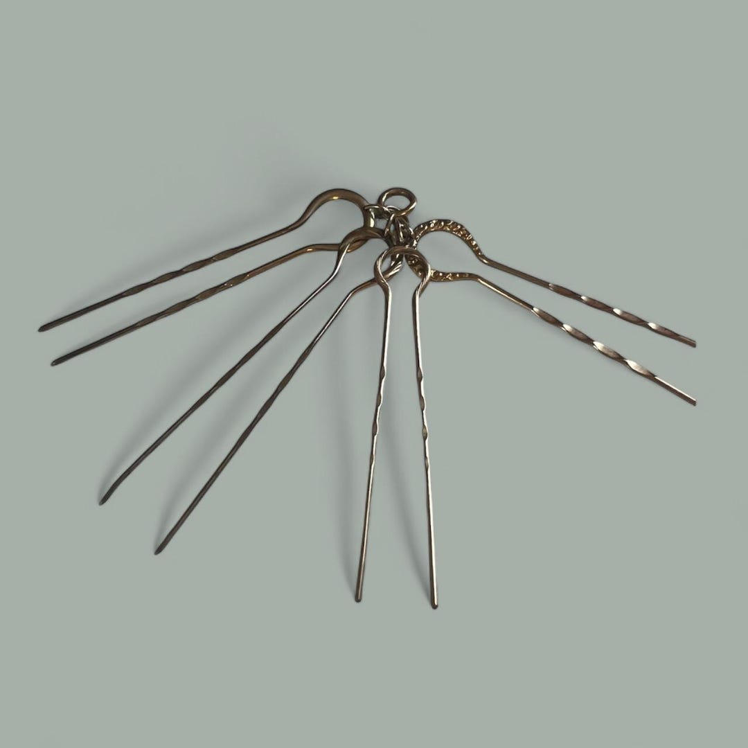 Antique Victorian Pince Nez Hair Pins 10k Gold - Etsy
