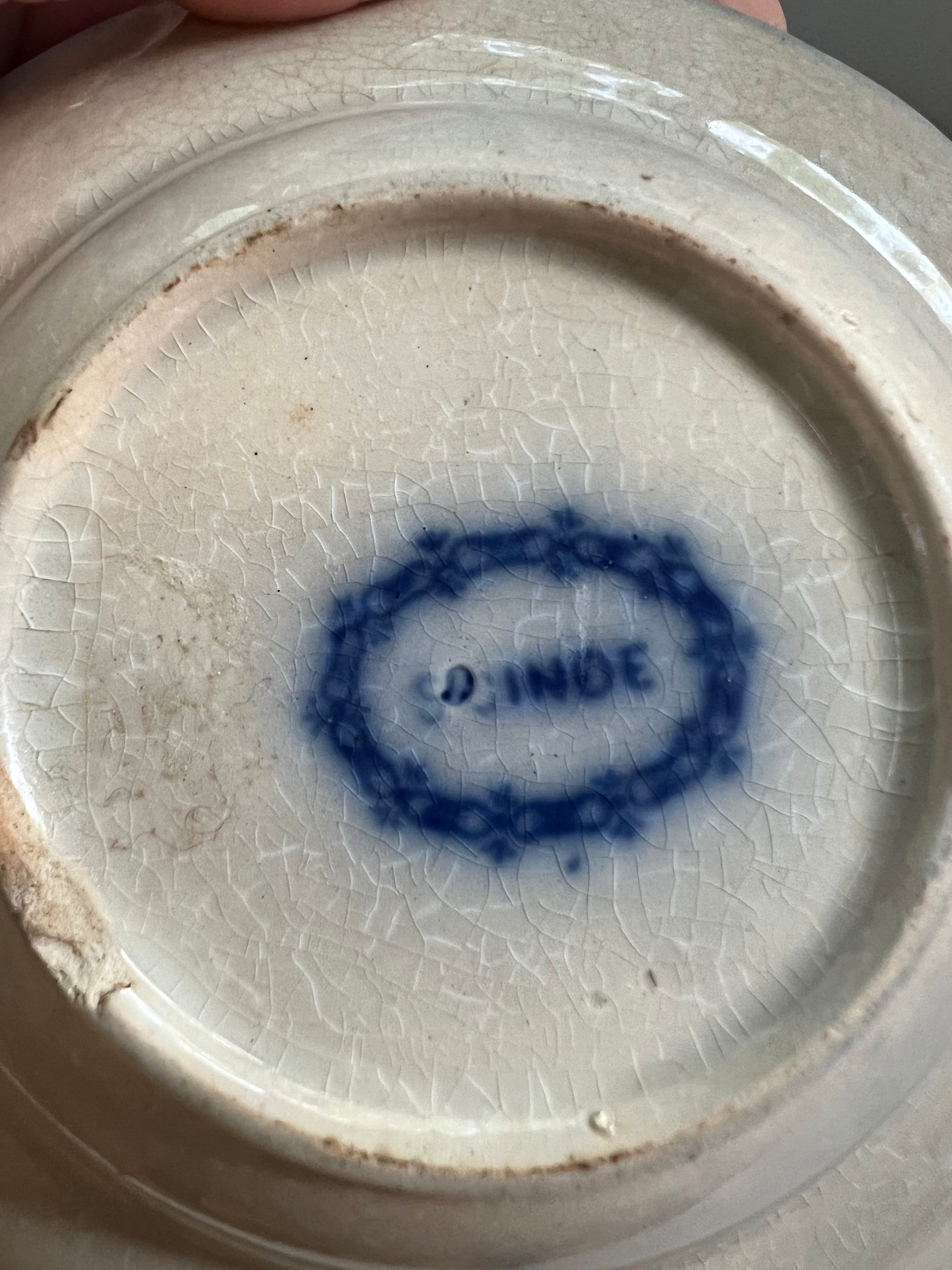 Early Flow Blue, John and George Alcock, Scinde - Etsy