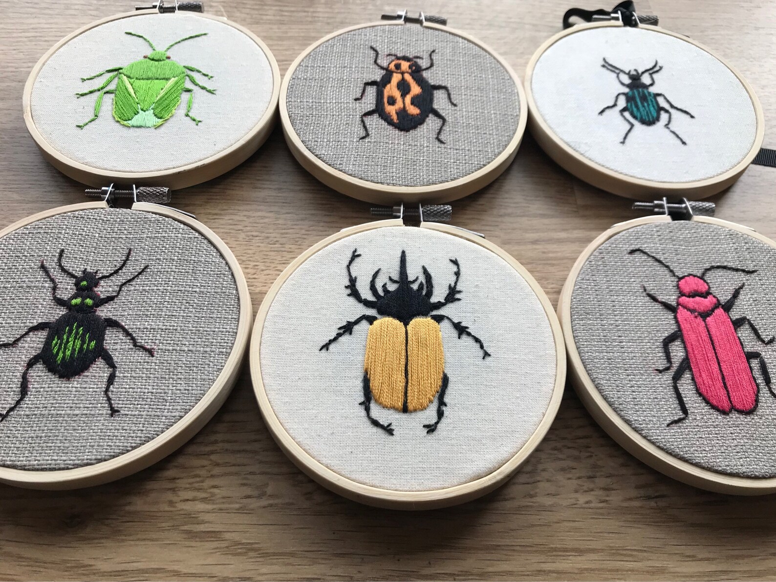 Cardinal Beetle Embroidery Hoop - Etsy