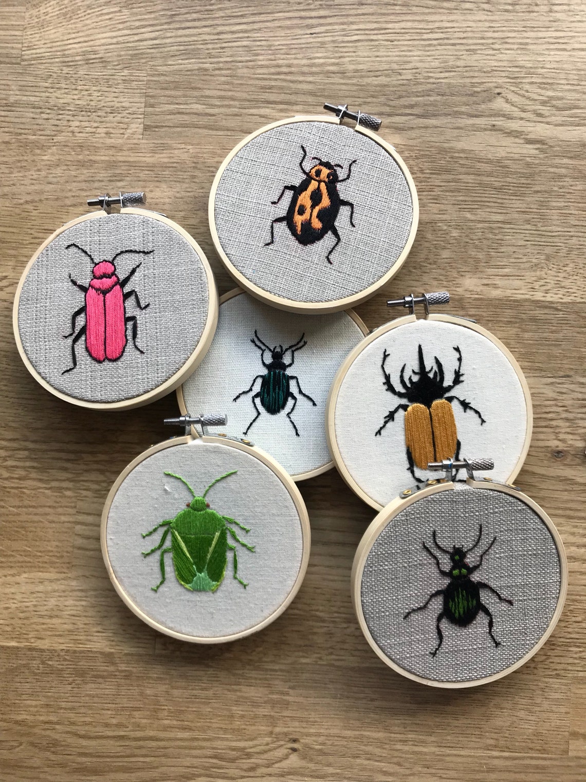 Cardinal Beetle Embroidery Hoop - Etsy