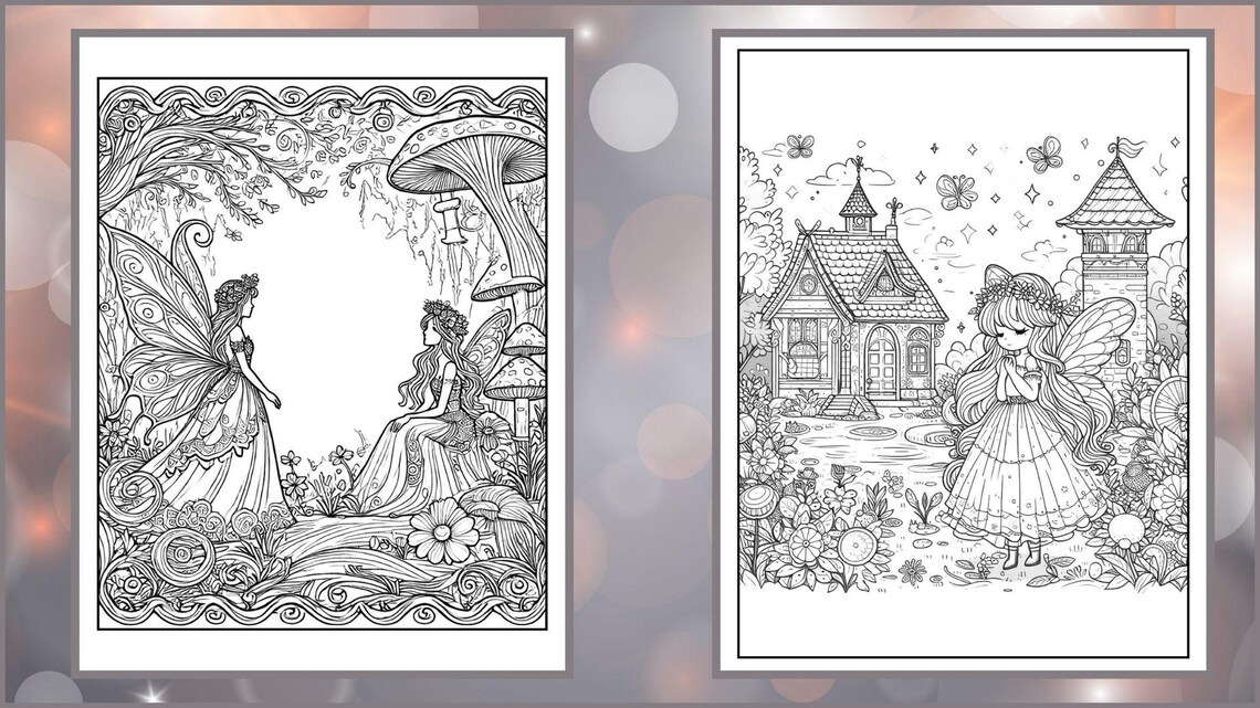 Fairycore Dreams 100 Coloring Pages - Etsy