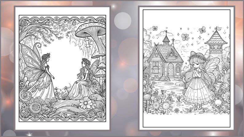 Fairycore Dreams 100 Coloring Pages - Etsy