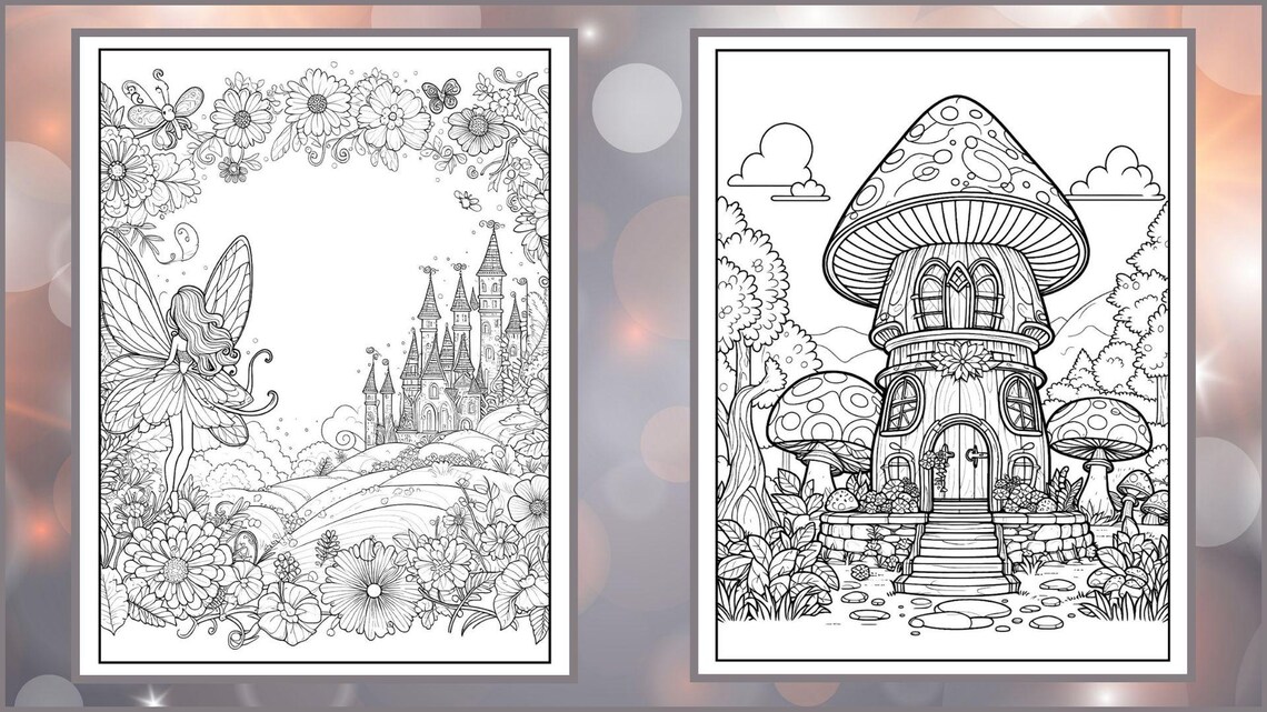 Fairycore Dreams 100 Coloring Pages - Etsy