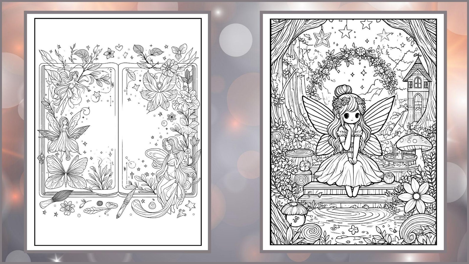 Fairycore Dreams 100 Coloring Pages - Etsy