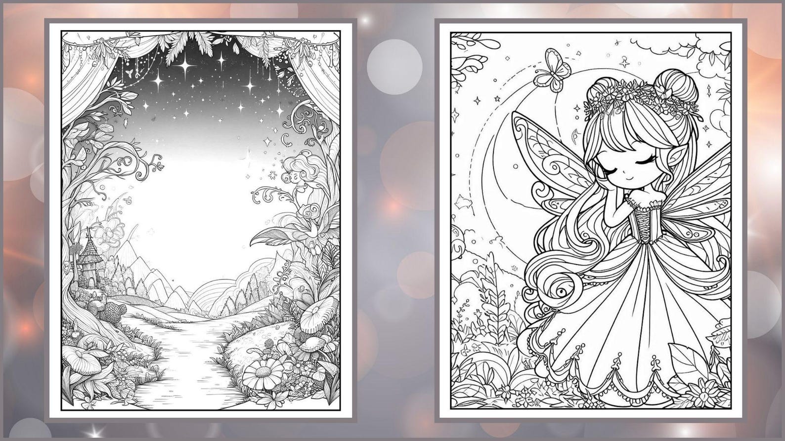 Fairycore Dreams 100 Coloring Pages - Etsy
