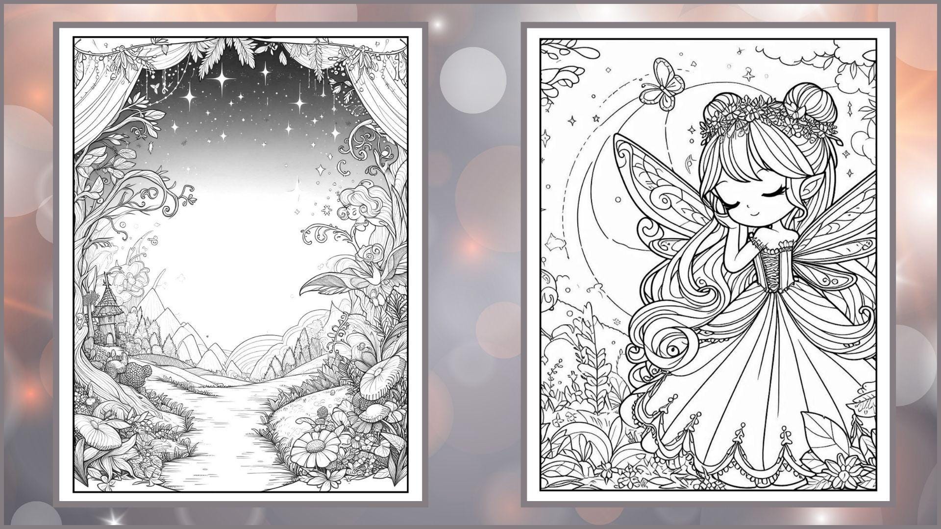 Fairycore Dreams 100 Coloring Pages - Etsy