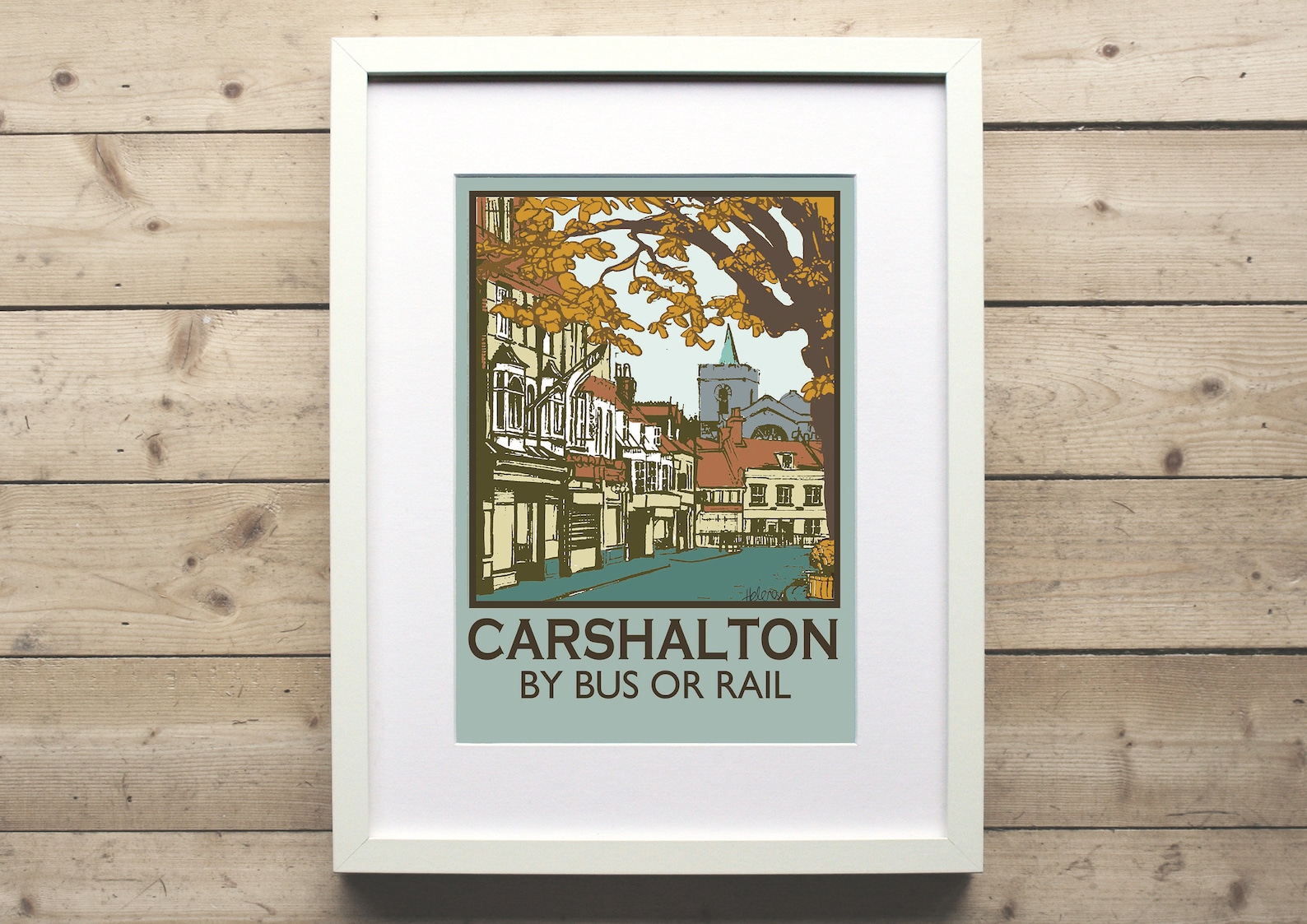 Carshalton Autumn Poster - Etsy