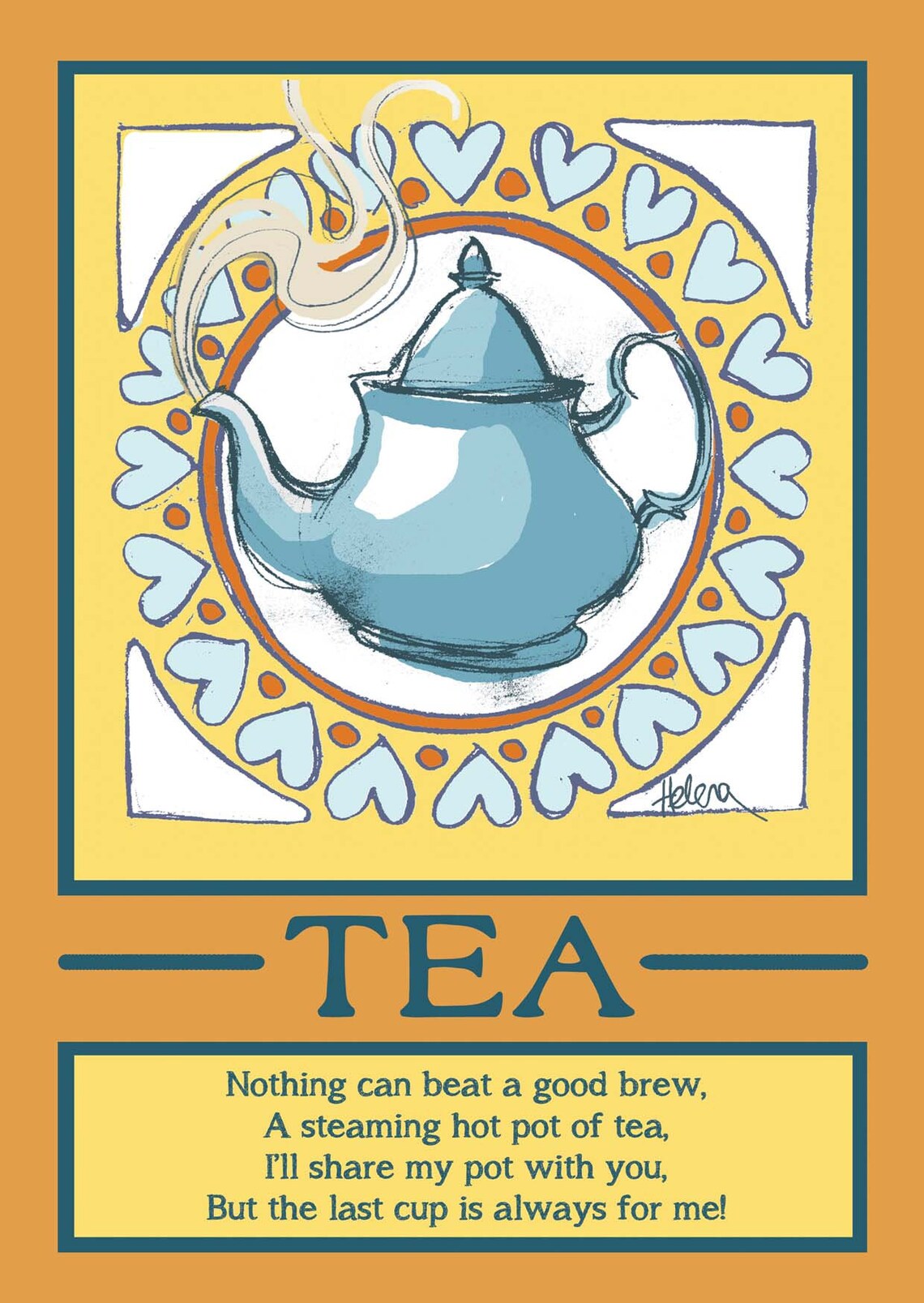 Teapot Poster - Etsy