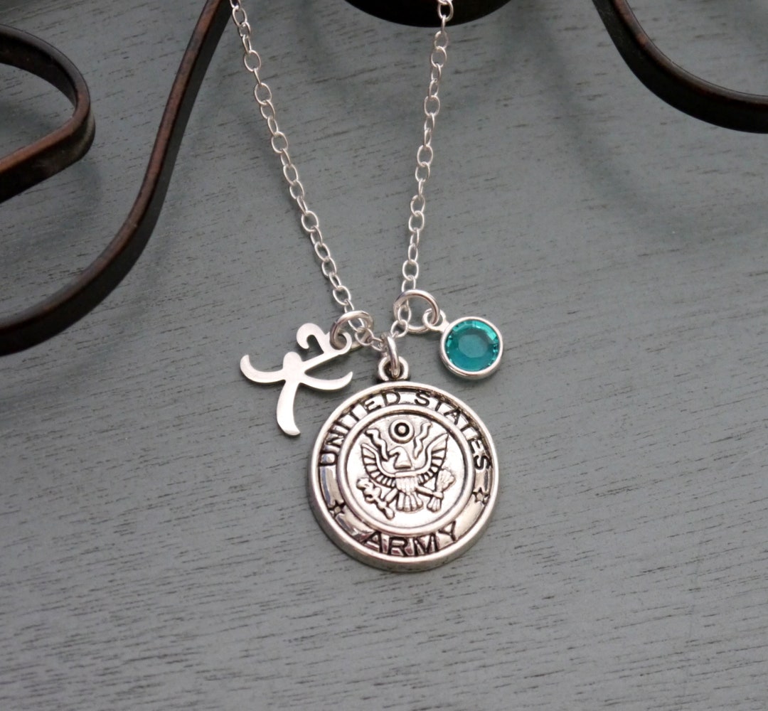 Personalized Army Necklace Army Mom Gift Army Girlfriend - Etsy