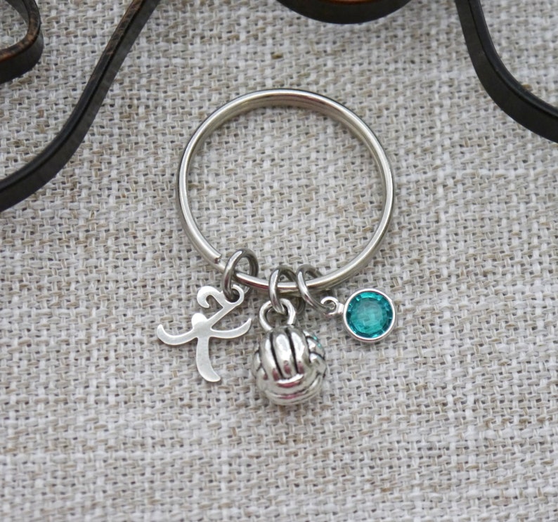 Volleyball Keychain, Personalized Volleyball Key Chain, Volleyball ...