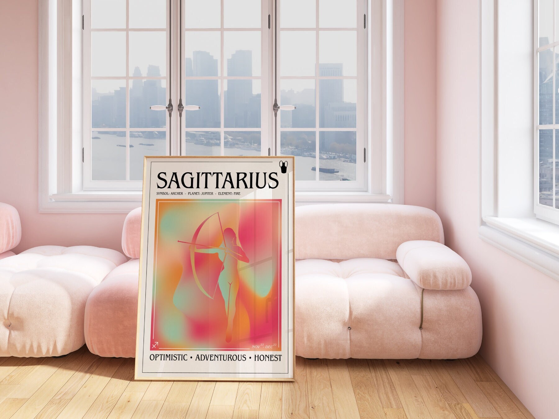 Sagittarius Poster Zodiac Print Sagittarius Print Spiritual Poster Star ...