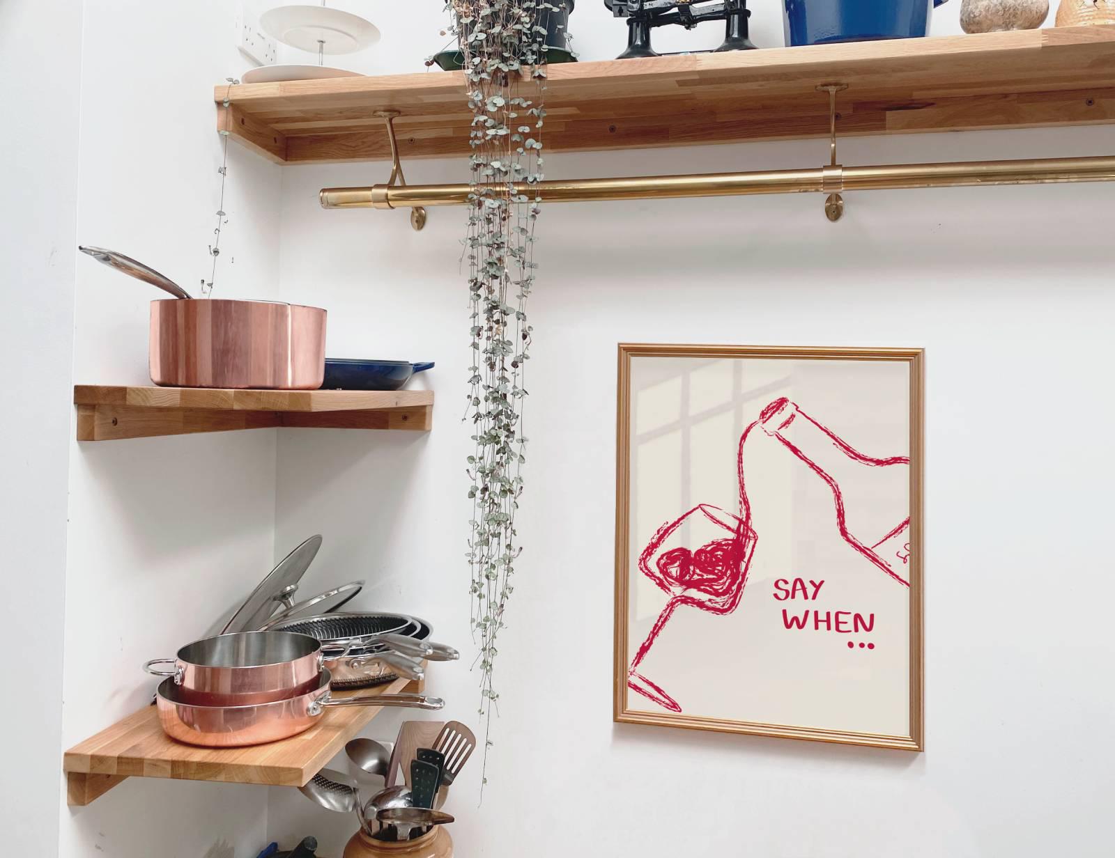 Say When Poster Wine Print Wine Poster Say When Wine Glasses Poster ...