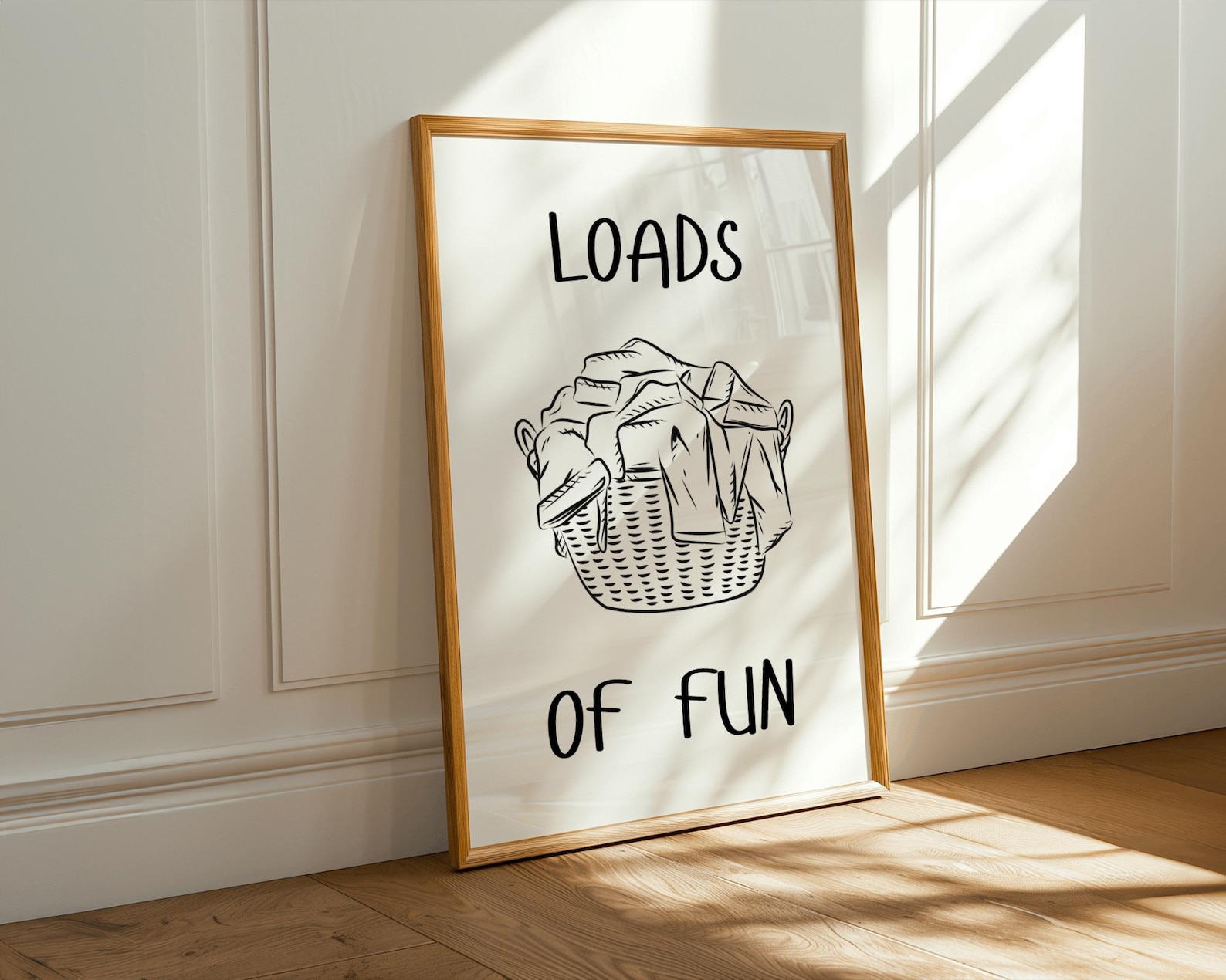 Laundry Room Sign; Loads of Fun Print; Minimalist Utility Room Wall Art ...