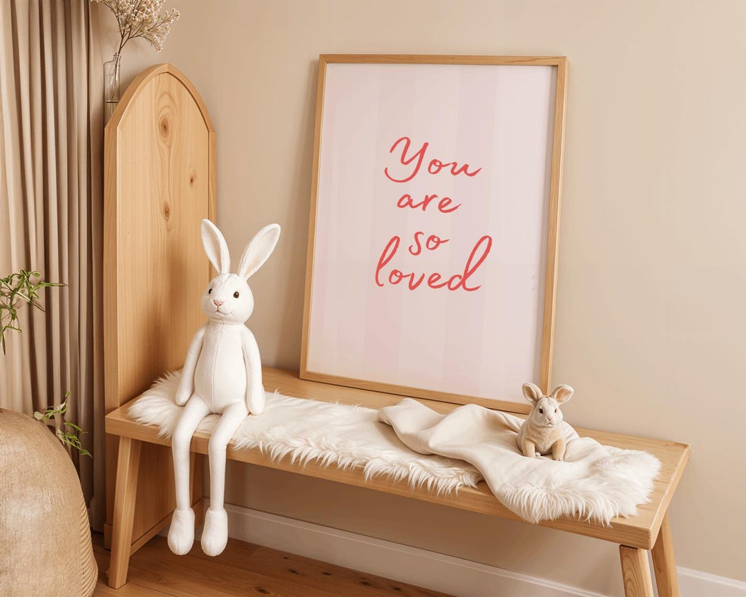 You Are so Loved Word Print for Girls Nursery Bedroom Decor - Home ...