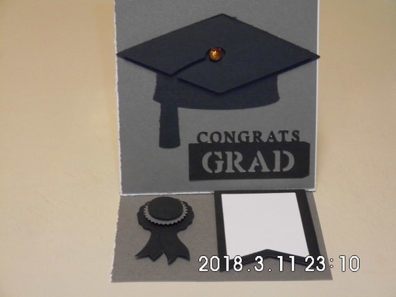 Graduation Easel Card Black | Etsy