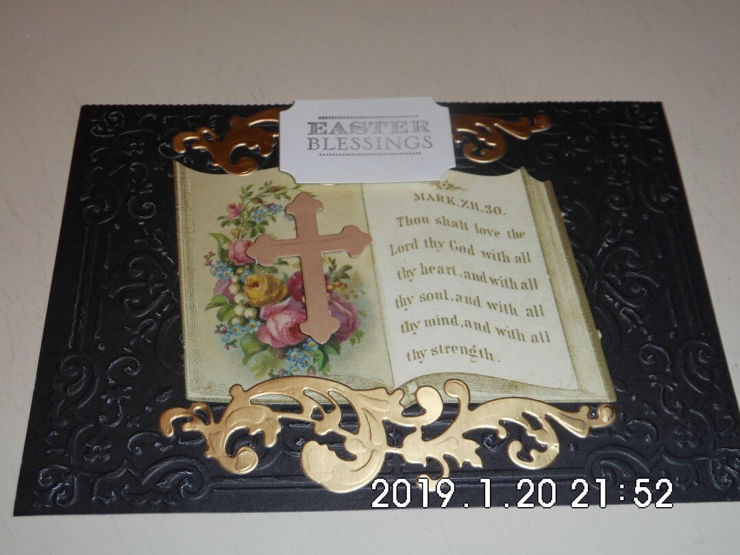 Open Bible Easter Blessing Card - Etsy