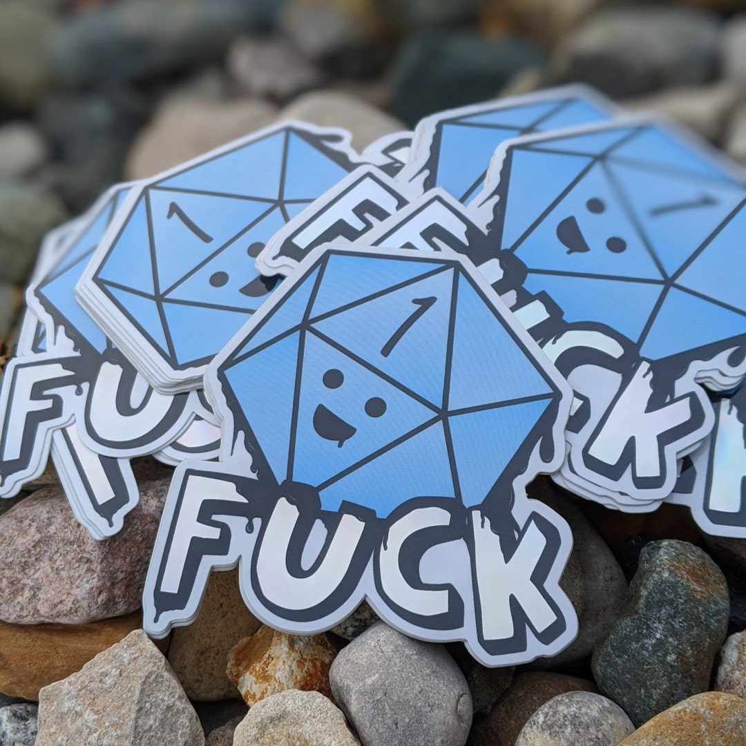 Holographic Natural 1 Dice Sticker - Etsy