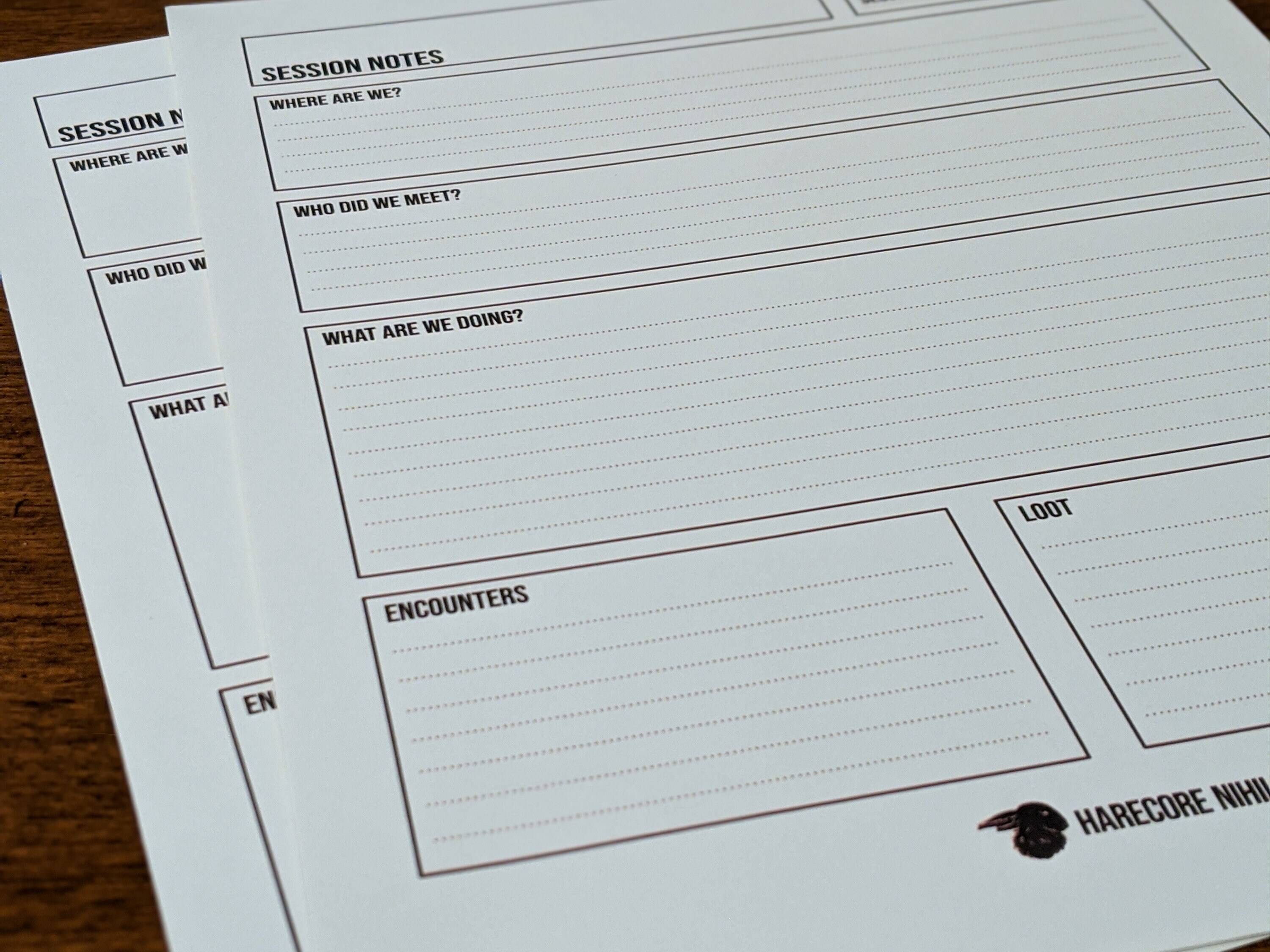 D&D Player Session Notes - Etsy