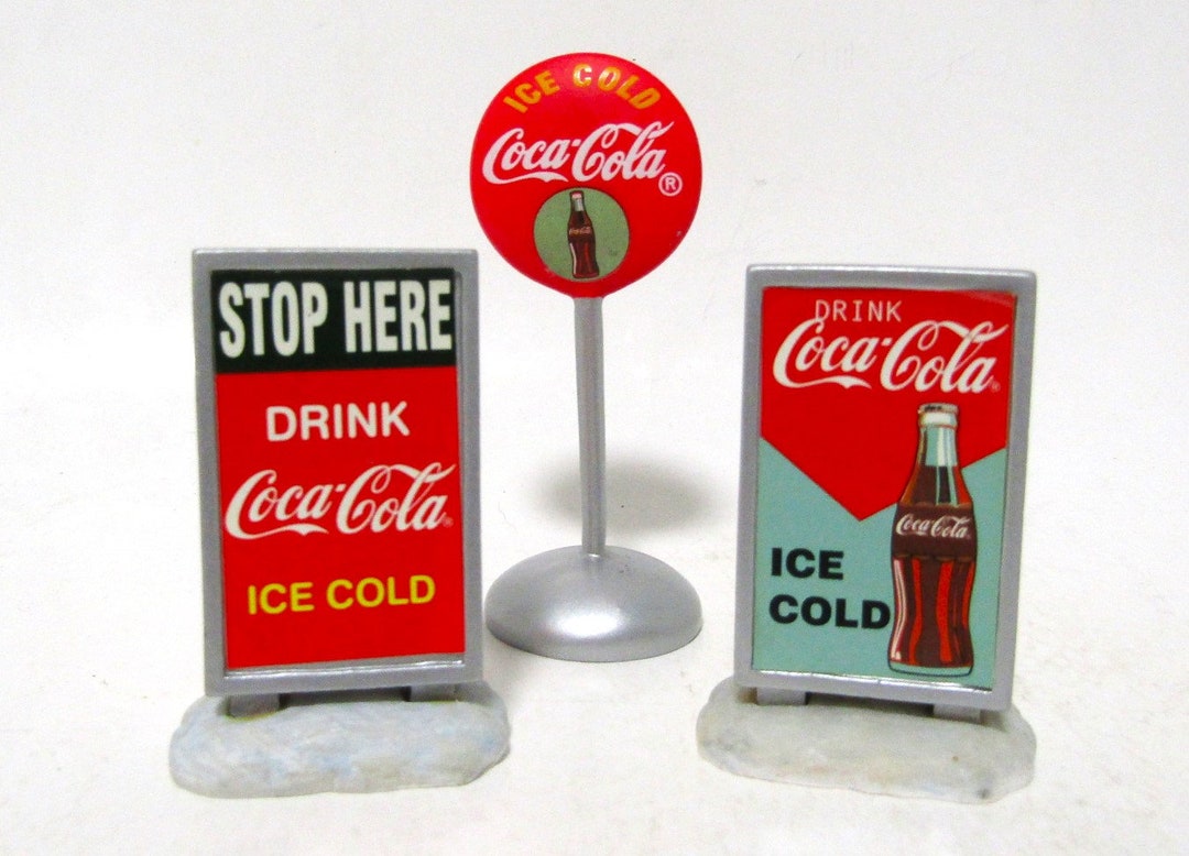 Vintage Coca-cola Town Square Collection Signs, Miniature Coke Signs ...