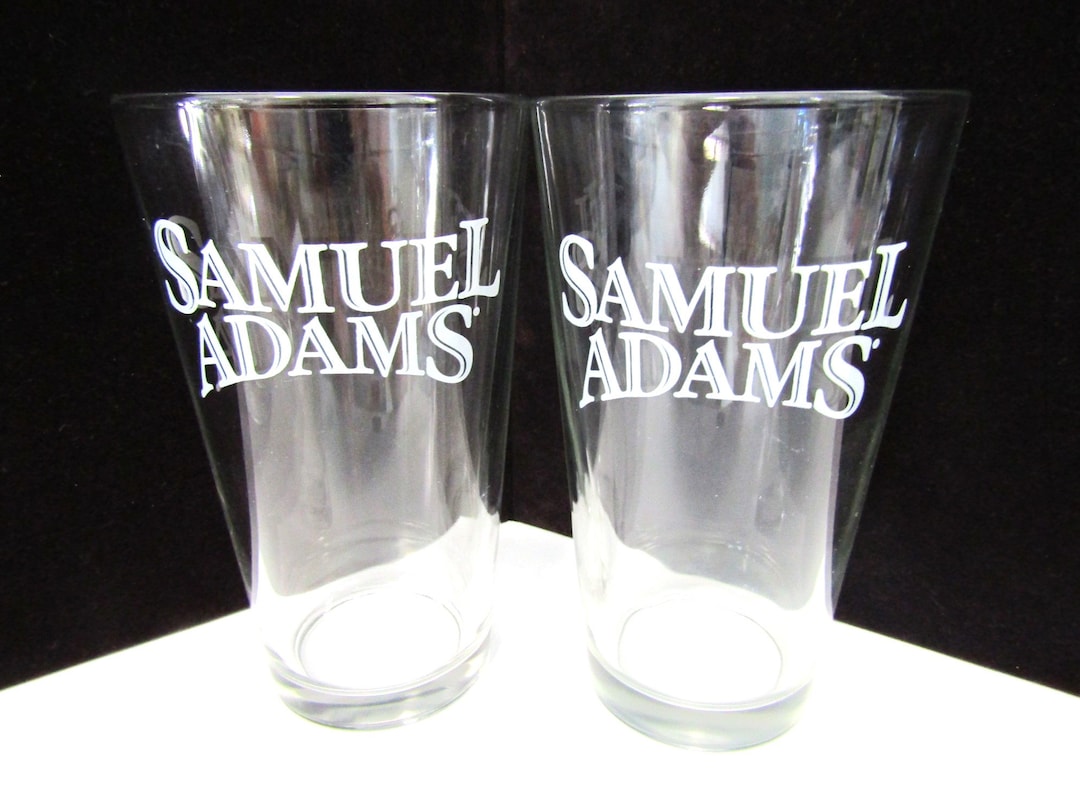 Vintage Samuel Adams Pint Glasses Set of Two, Samuel Adams Beer, Pint ...