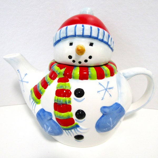 Snowman Teapot - Etsy