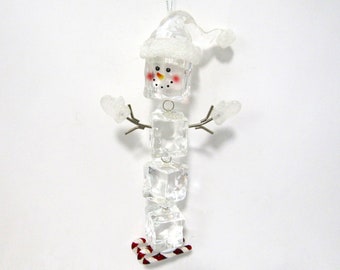 Acrylic Snowman Ornament - Etsy