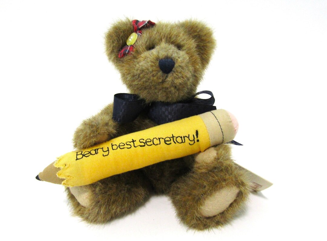 Vintage Boyds Bears Jointed Plush Bear, beary Best Secretary Boyds Bear ...