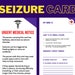 Helpful Medical Card, Medical Alert Card for Epilepsy, Assistance Card ...