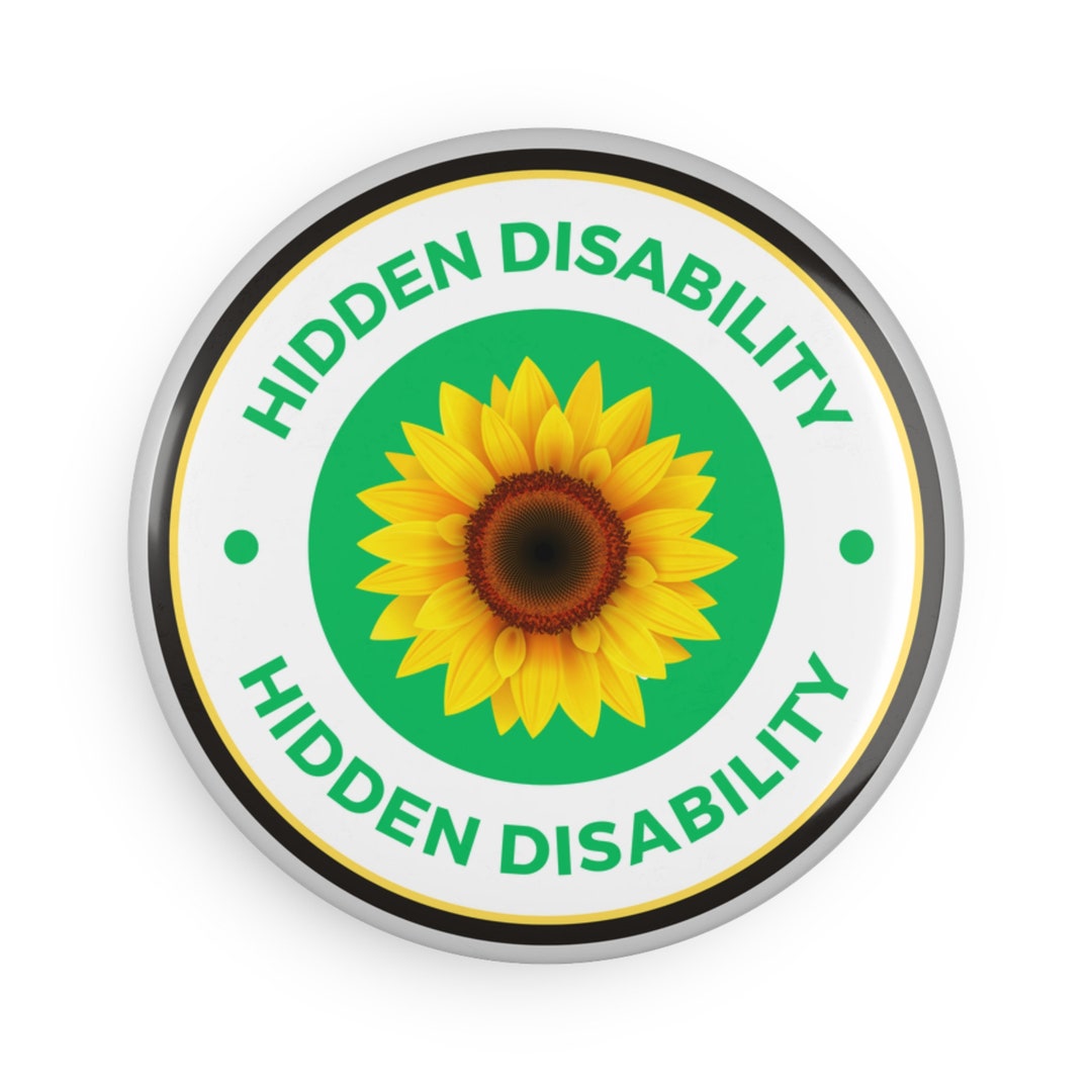 Sunflower Hidden Disability Awareness Sticker - Supportive Vinyl Decal ...