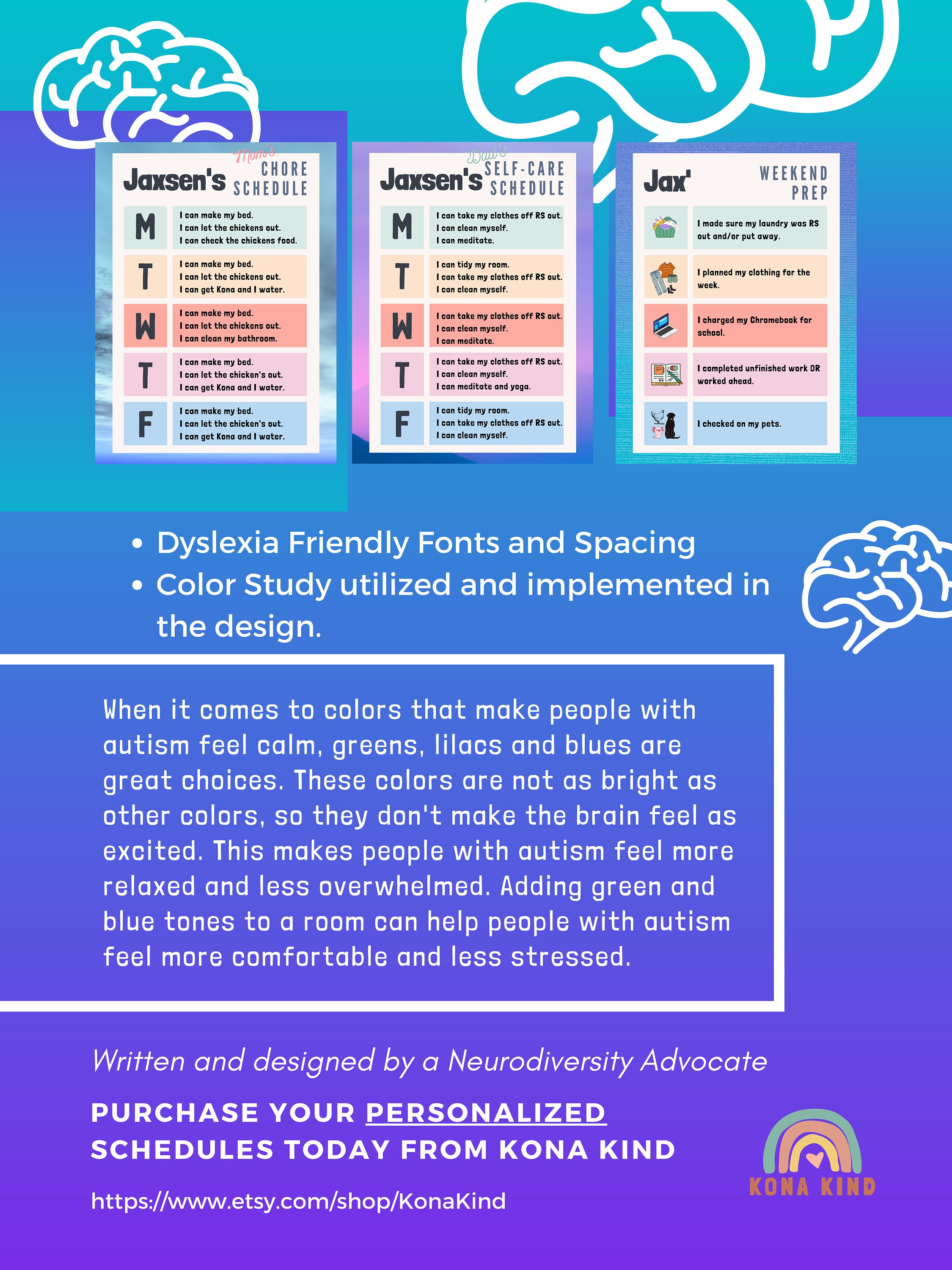 PERSONALIZED Autism & ADHD Schedule, Autism Visual Schedules, Visual ...