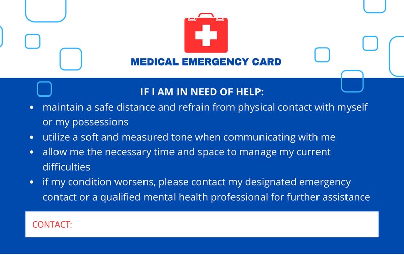 Autism Support Card for Emergency Situations: I Am Autistic - Etsy