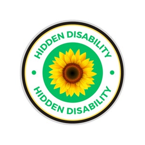 Hidden Disability Transparent Outdoor Sticker, Round, 1pcs - Etsy
