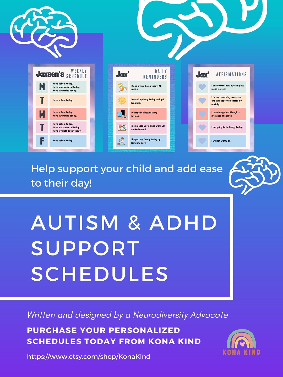 PERSONALIZED Autism & ADHD Schedule, Autism Visual Schedules, Visual ...