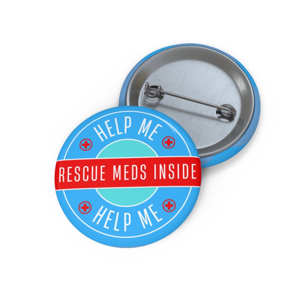 Emergency Alert Button Pin for Rescue Meds - Great for Epilepsy ...