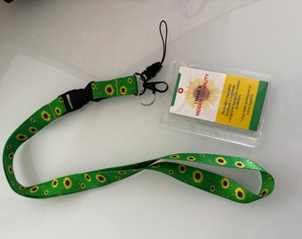 Sunflower Lanyard for HIDDEN DISABILITIES, Autism Awareness and Support ...