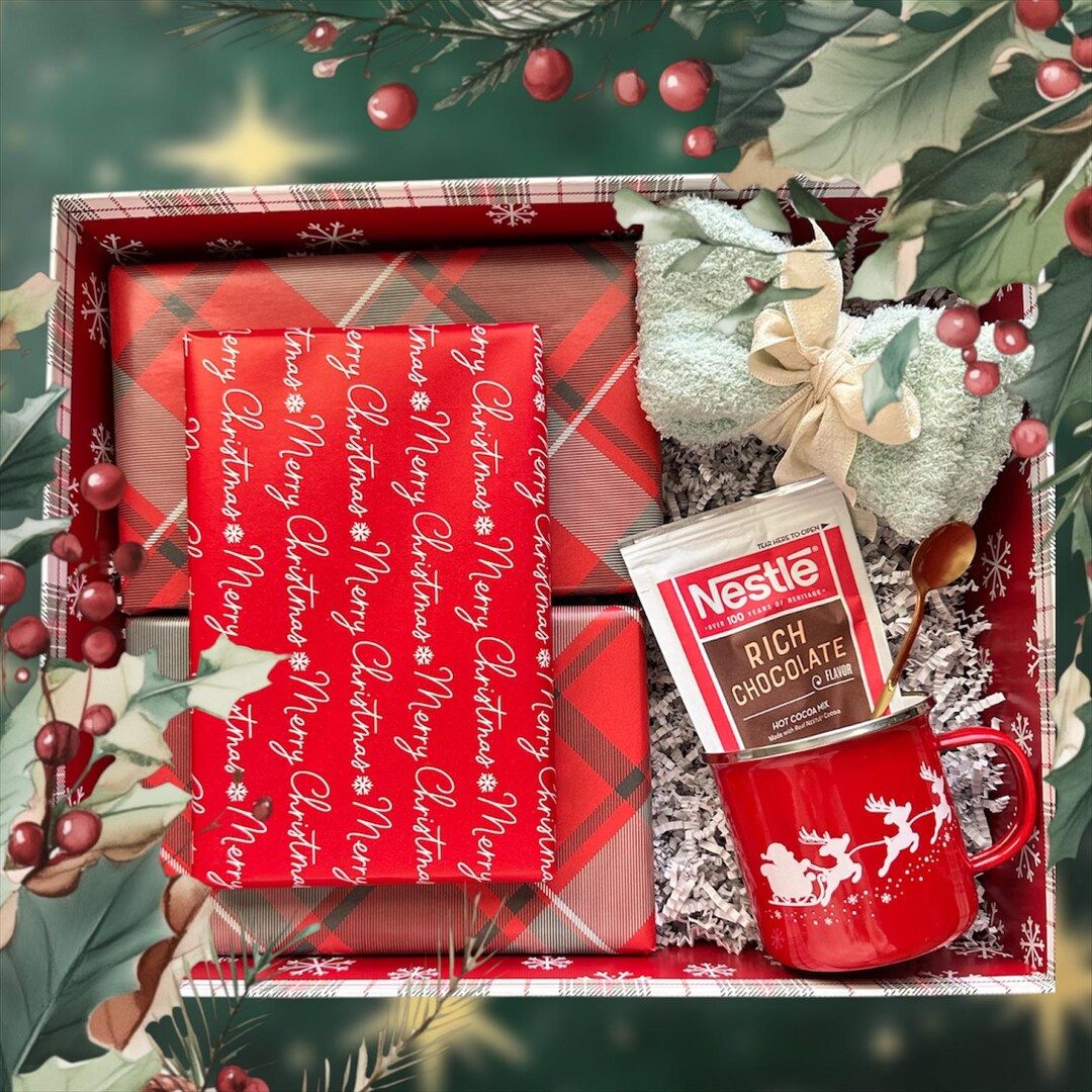 Book Box Gift Set Christmas Book Box Blind Date With a Book Christmas ...