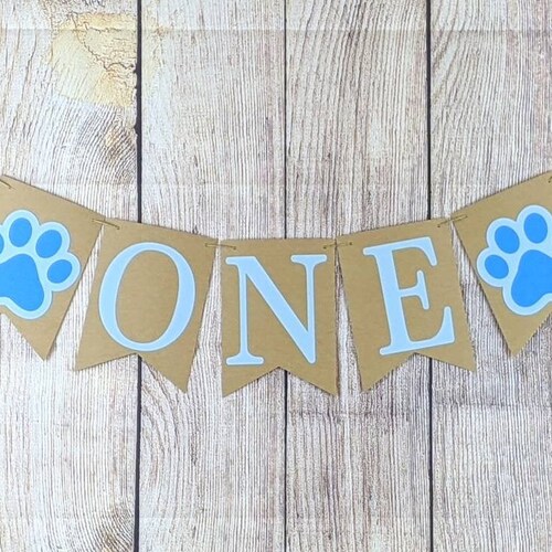 Paw Banner Paw Print Banner Dog Birthday Banner Puppy - Etsy