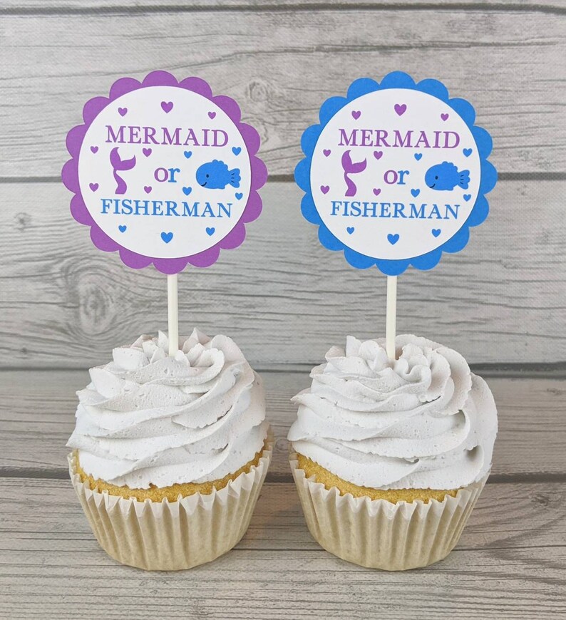 Mermaid or Fisherman Gender Reveal Mermaid or Fisherman | Etsy