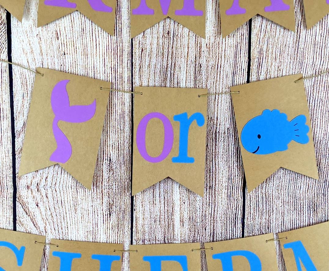 Mermaid or Fisherman Gender Reveal Mermaid or Fisherman - Etsy