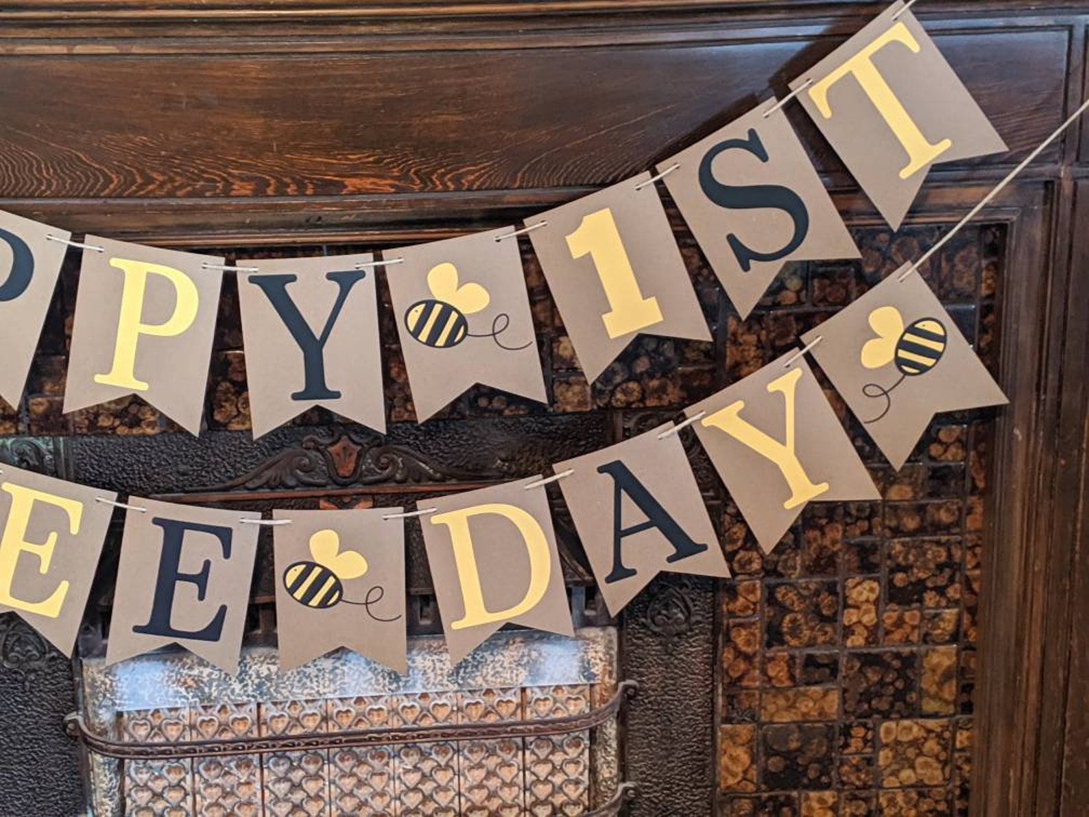 Happy 1st Bee Day Banner Bee Banner Bee Birthday Banner 1st | Etsy