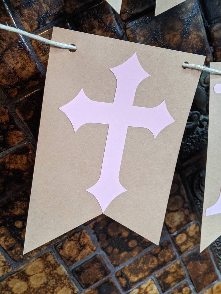 Baptism Banner First Communion Banner God Bless Banner God - Etsy