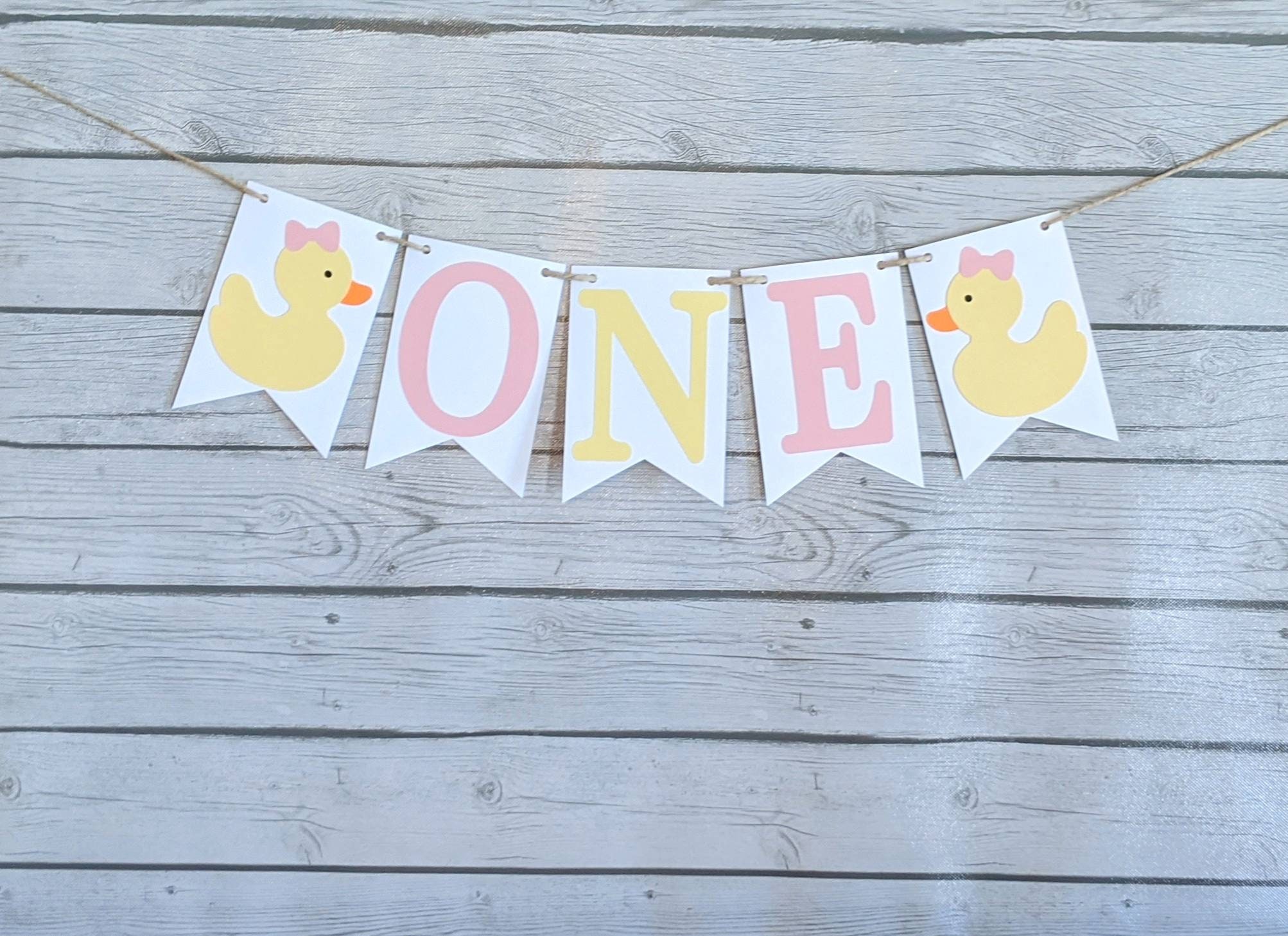 Duck Birthday Banner Rubber Duck Birthday Banner 1st - Etsy