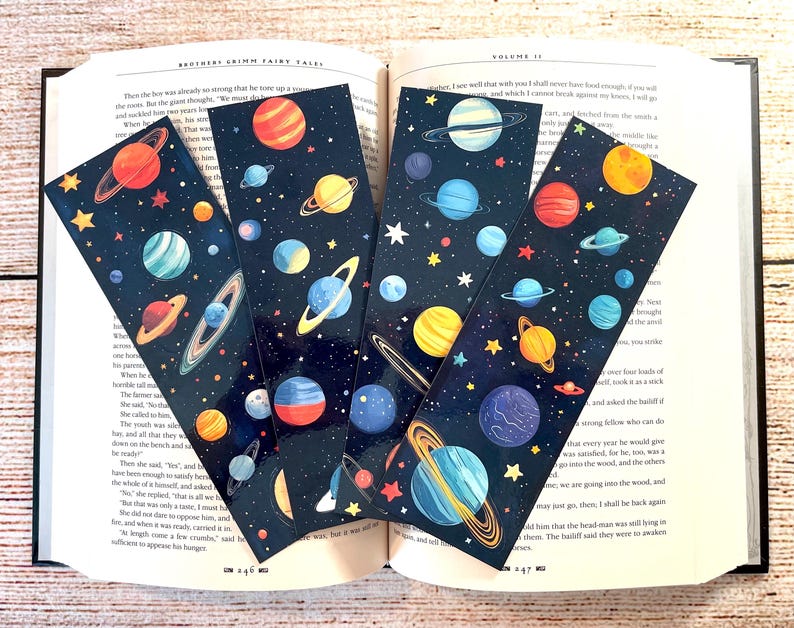 Space Planet Bookmarks, Galaxy Bookmarks, Solar System Bookmark ...
