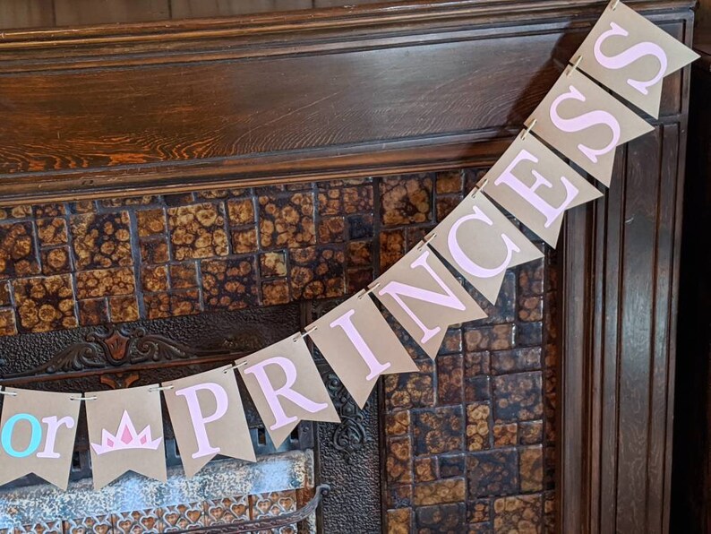 Prince Or Princess Gender Reveal Prince Or Princess Banner | Etsy