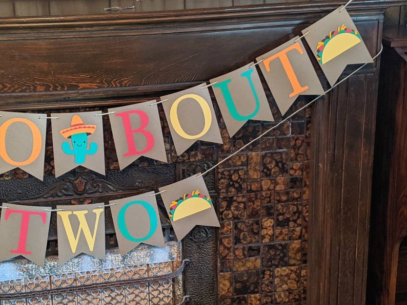 Taco Bout Two Banner Taco Twosday Banner Taco Birthday - Etsy