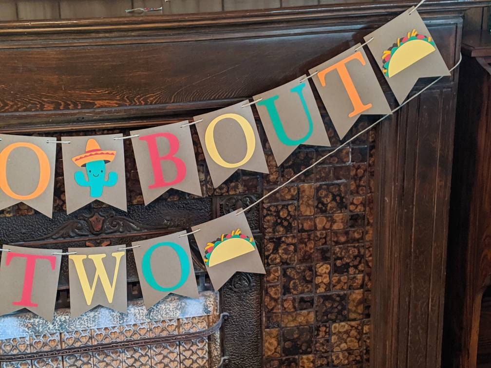 Taco Bout Two Banner Taco Twosday Banner Taco Birthday - Etsy