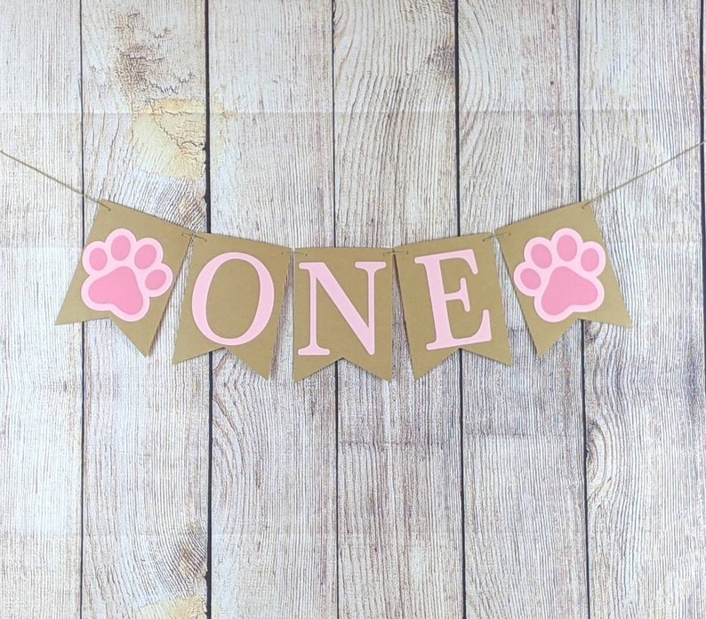 Paw Print Happy Birthday Banner Dog Birthday Banner Puppy | Etsy