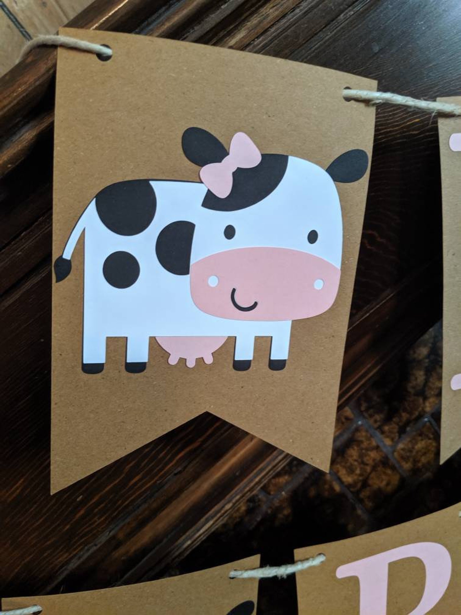Cow Banner Girl Cow Banner Pink Cow Banner Farm Banner - Etsy