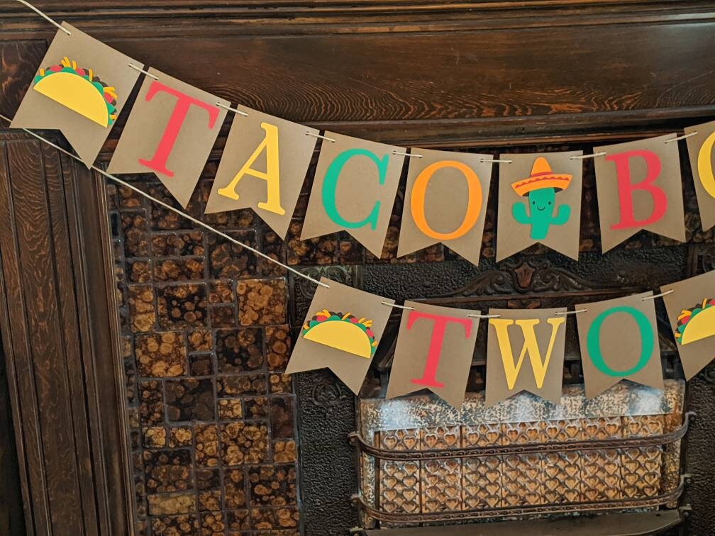 Taco Bout Two Banner Taco Twosday Banner Taco Birthday - Etsy